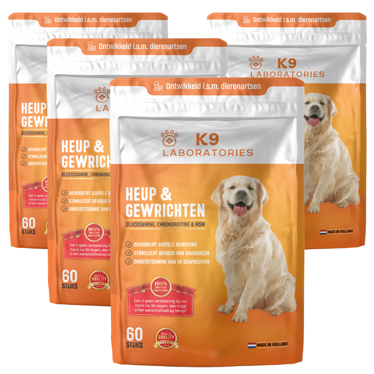 Heup & Gewricht Supplement voor Honden - 60 Stuks | K9 Laboratories