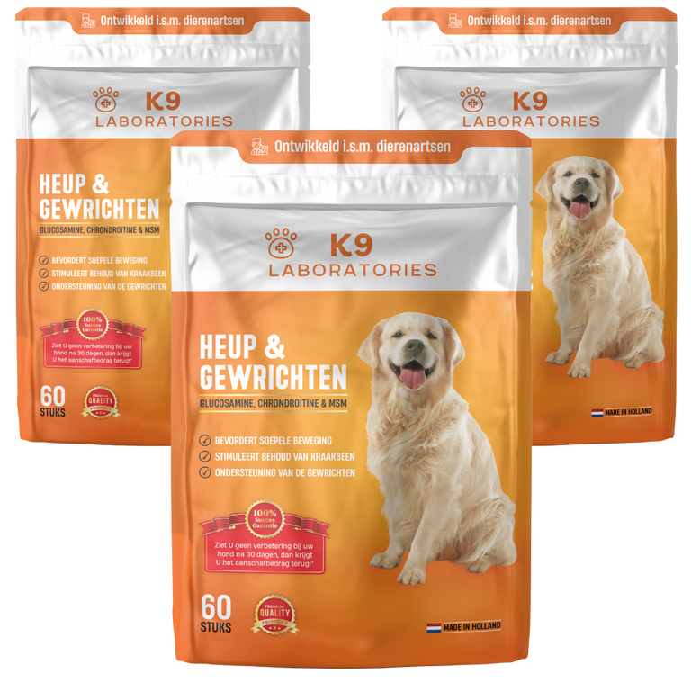 Heup & Gewricht Supplement voor Honden - 60 Stuks | K9 Laboratories